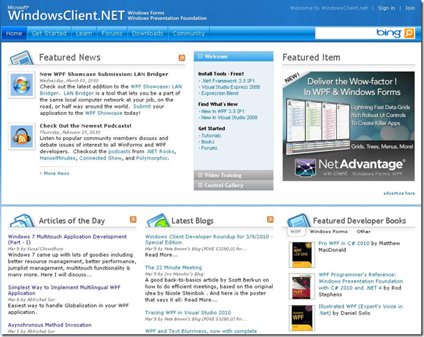 "Articles of the day" @ WindowsClient.net on Windows 7 Multitouch (Part-I)